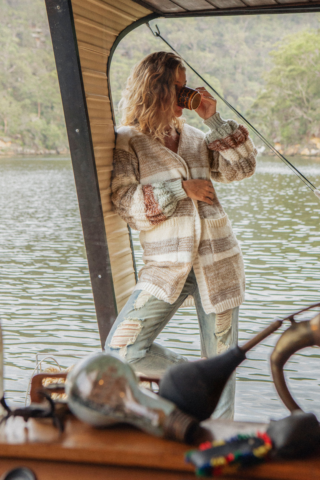 Bella Boheme | Vanilla Stripe Cardigan